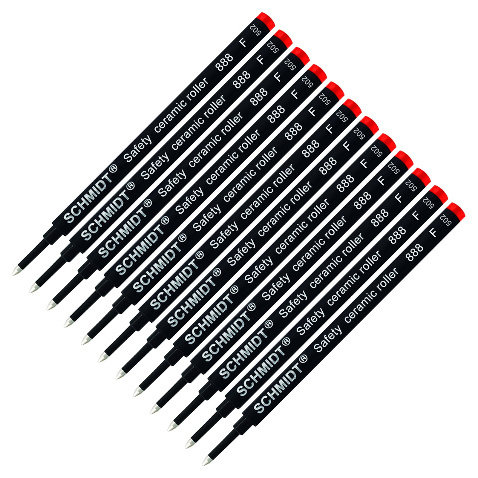 12 Pack - Schmidt 888 Rollerball Refill Red Ink, Fine Tip - Walmart.com