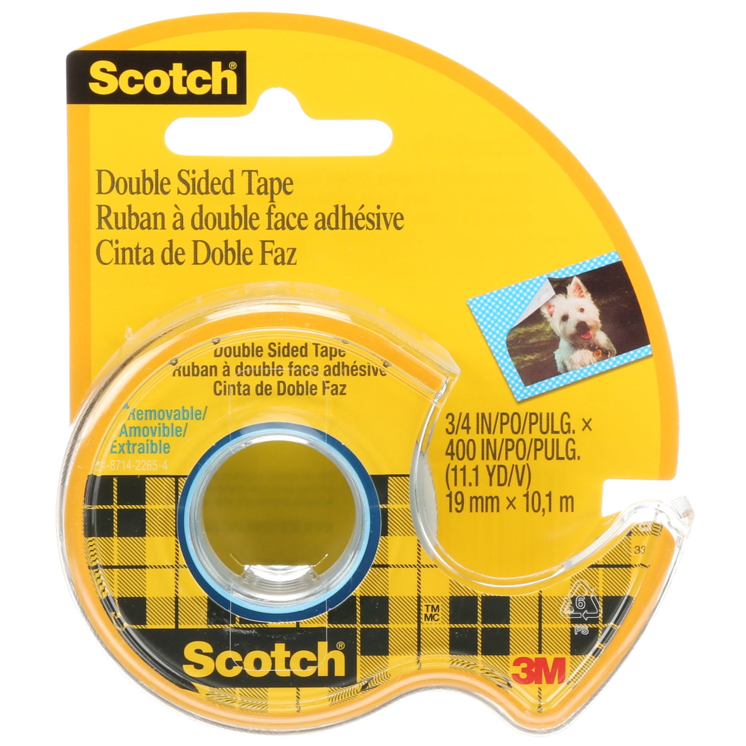12 Pack: Scotch® Double Sided Removable Tape - Walmart.com