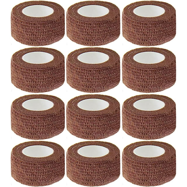 12 Pack Self Adherent Bandage Wrap, 1 Inch 5 Yards Athletic Elastic Non ...
