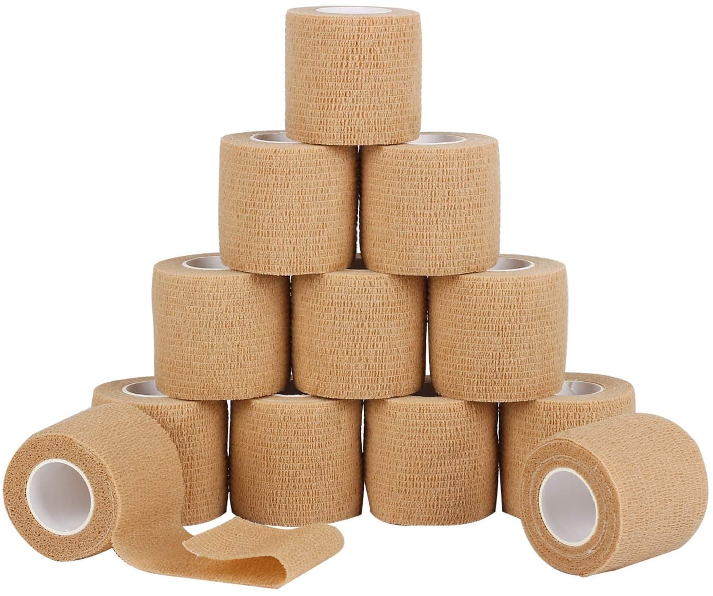 12 Pack Self Adherent Cohesive Wrap Bandages 2 Inches X 5 Yards,First ...