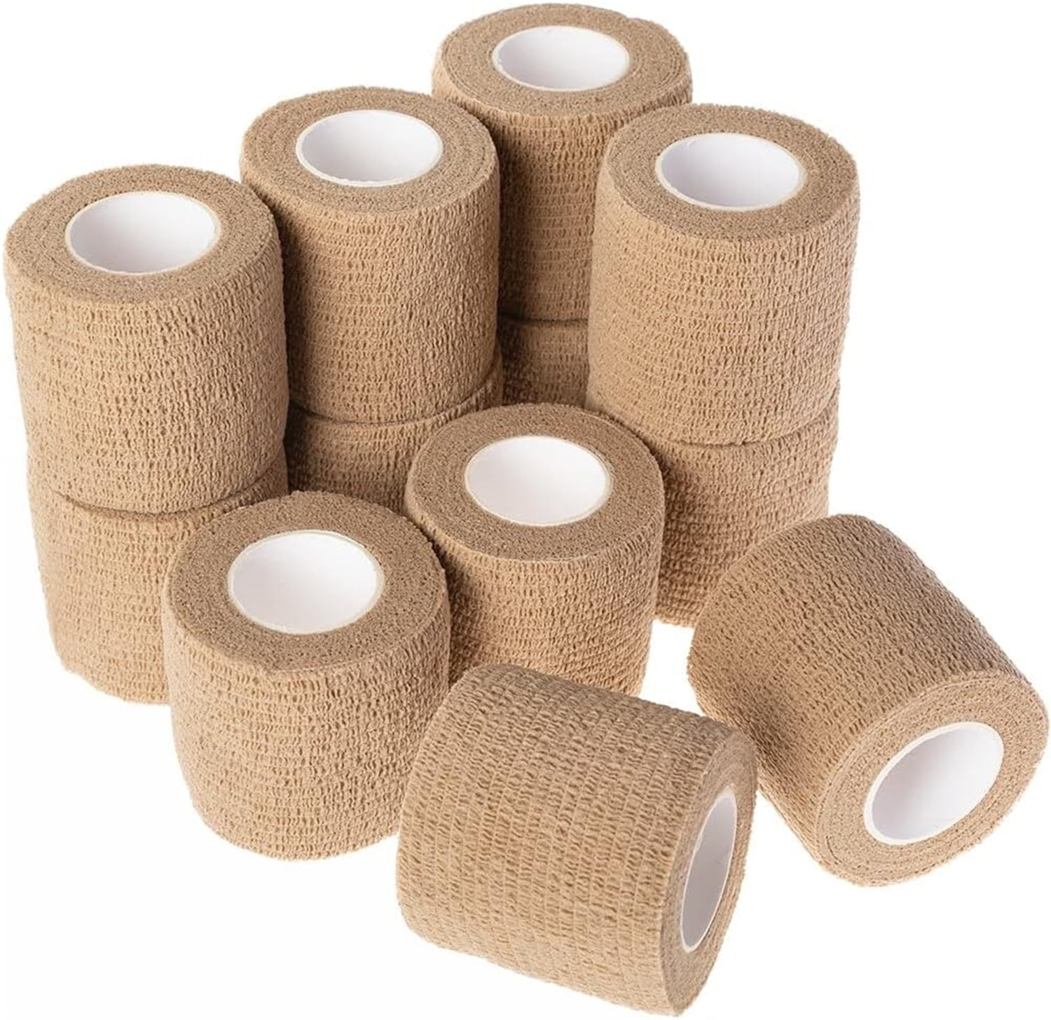 12 Pack Self Adherent Wrap,Cohesive Tape,2 inches X 5 yards,Breathable ...