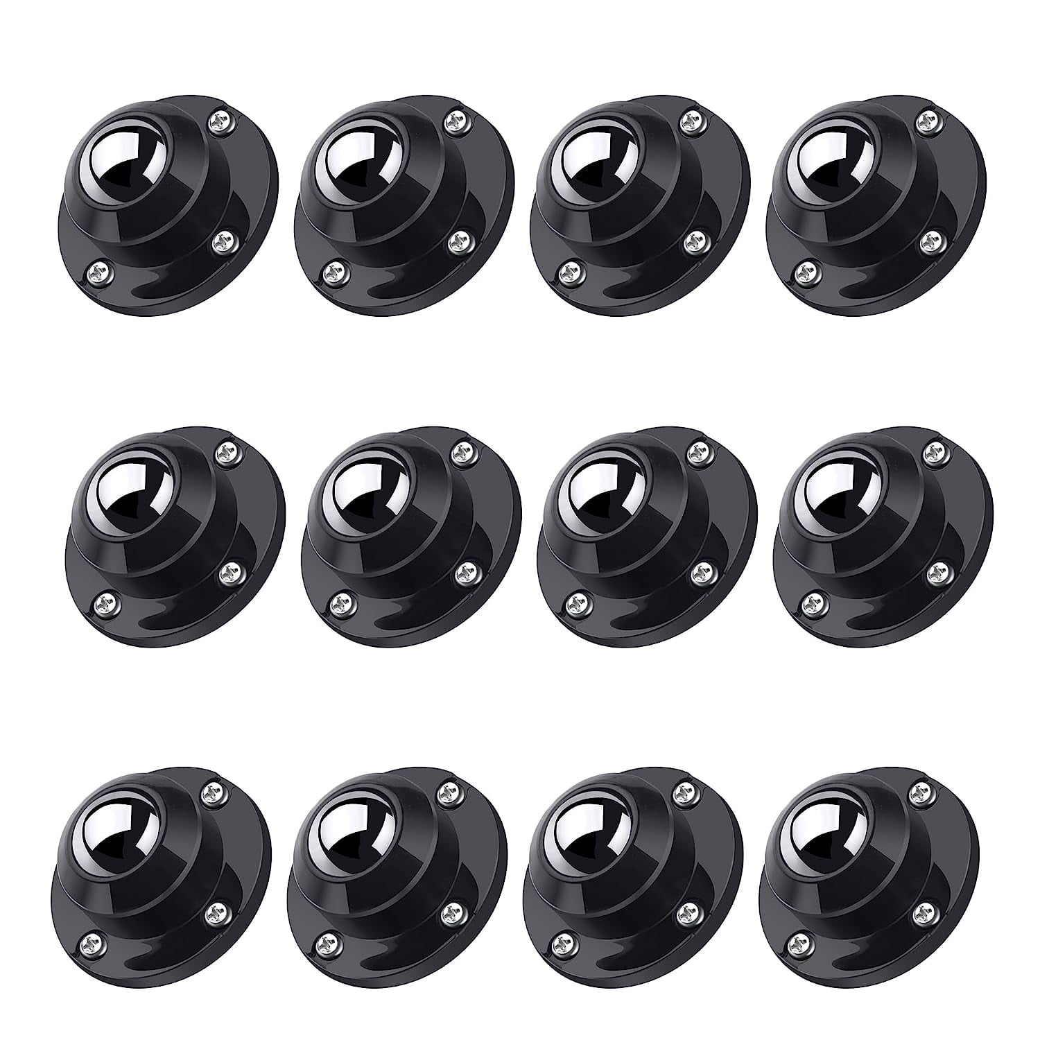 12 Pack Self Adhesive Caster Wheels 1 Inch for Furniture, Load Capacity ...