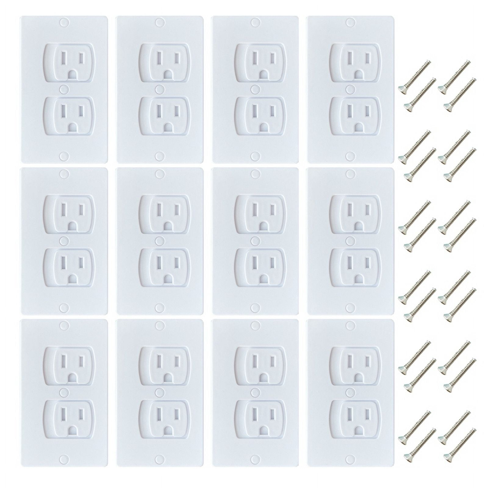 12 Pack Self-Closing Electric Outlet Covers for Child Proofing Wall ...