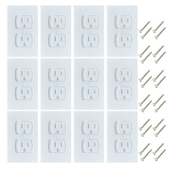 12 Pack Self-Closing Electric Outlet Covers for Child Proofing Wall ...