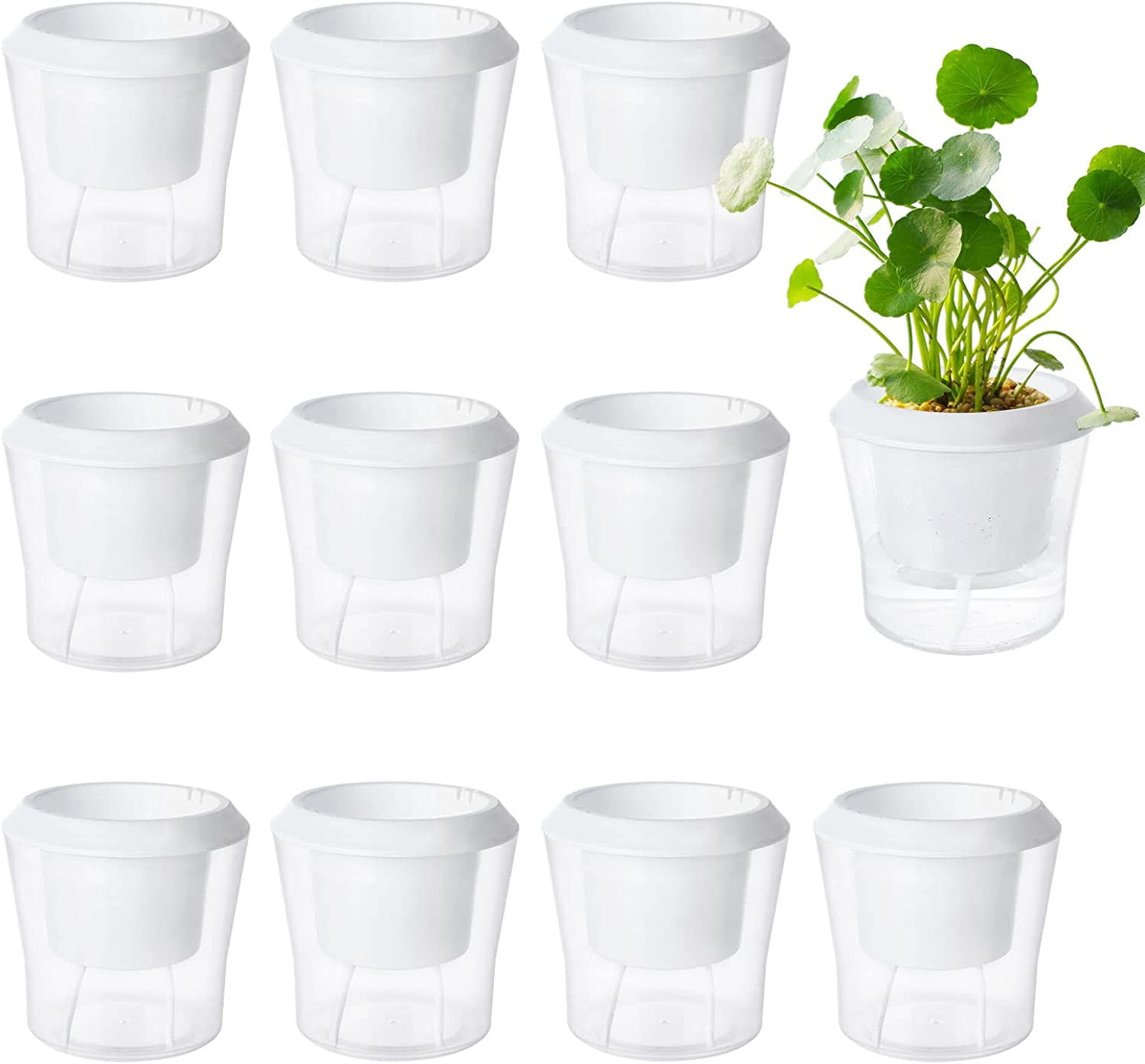 12 Pack Self Watering Pots for Indoor Plants 4.3 Inch Small Self ...