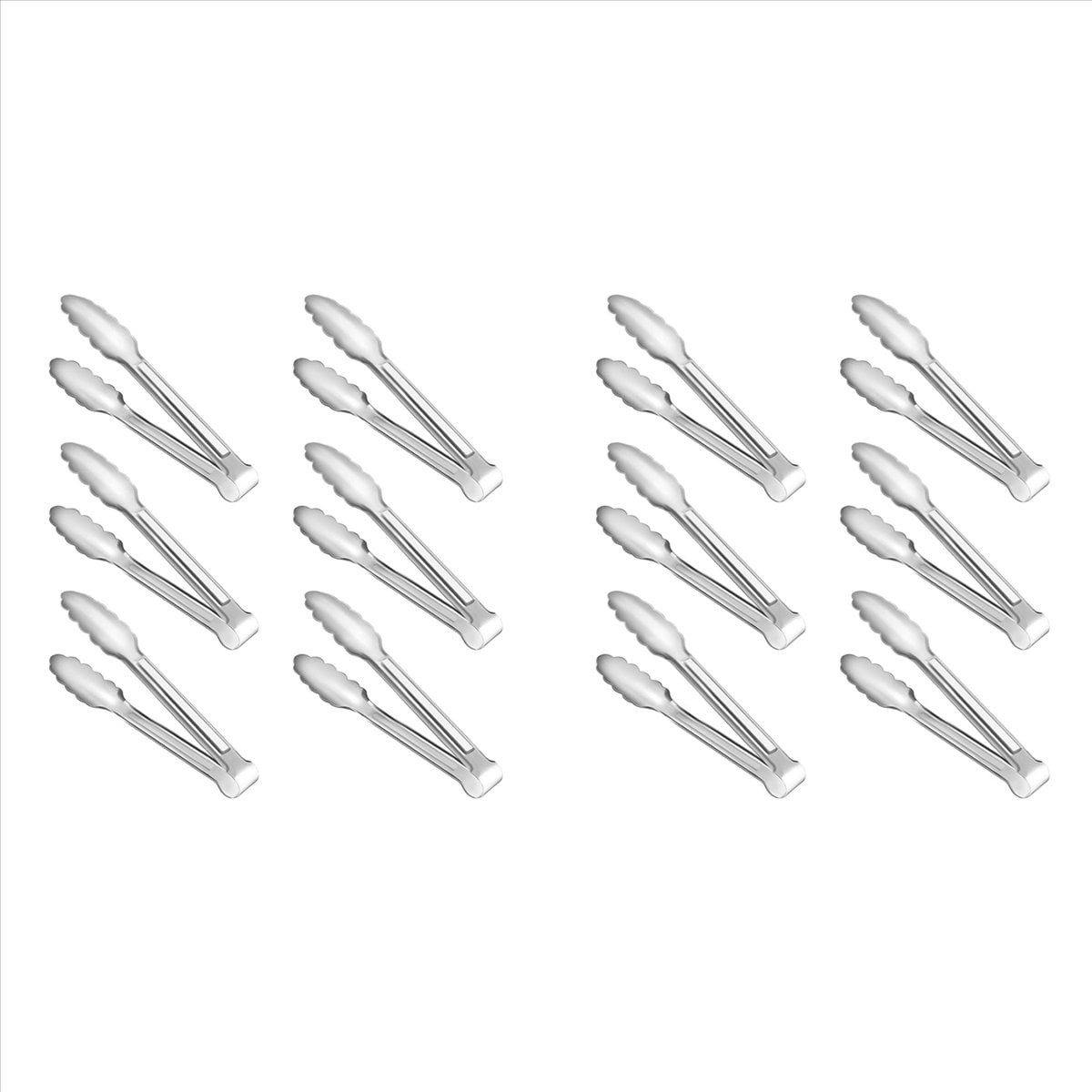 12 Pack Serving Tongs Kitchen Tongs, Buffet Tongs, 304 Stainless Steel ...