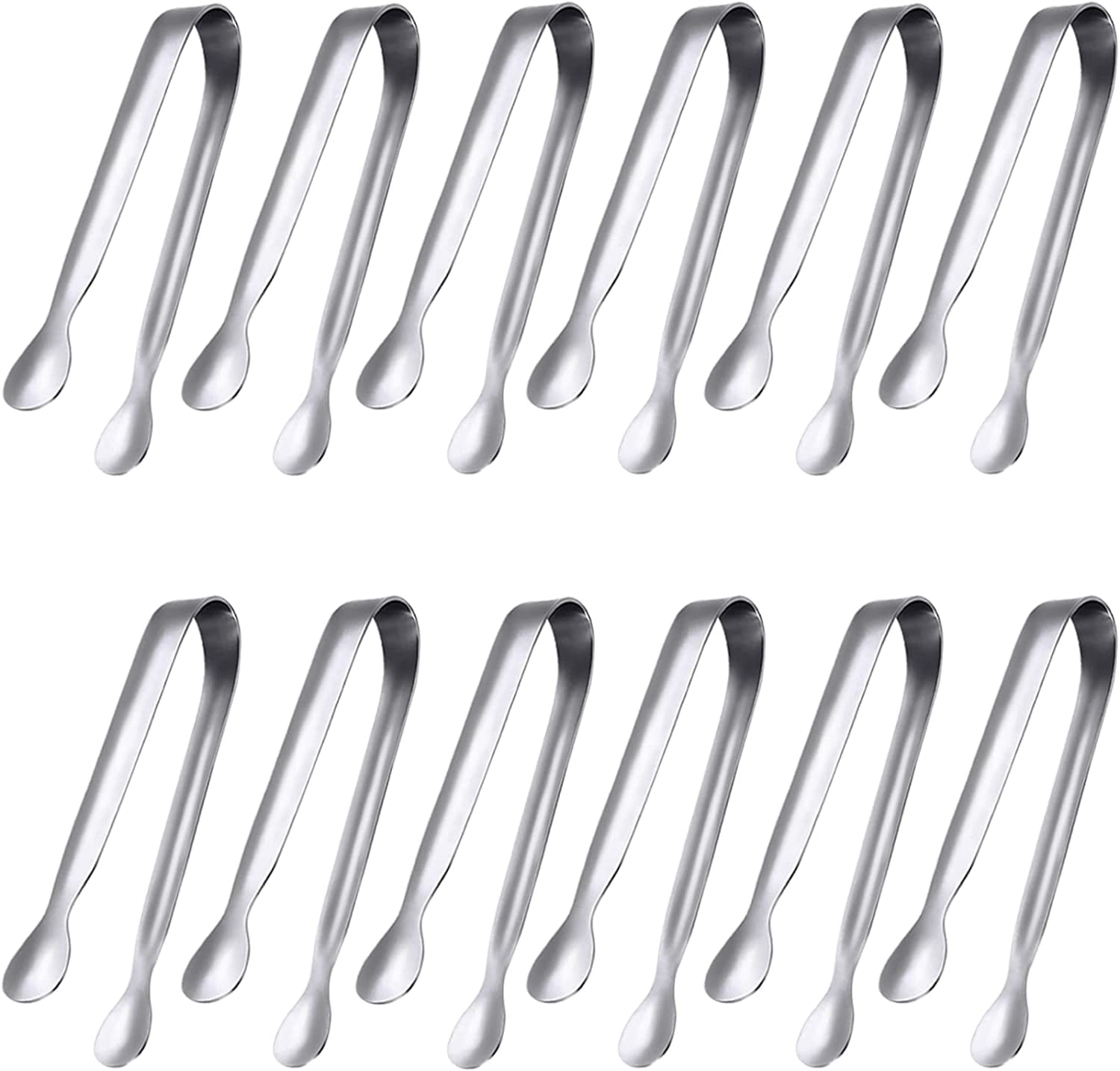 12 Pack Serving Tongs, Small Serving Utensils for Catering, Food-Grade ...
