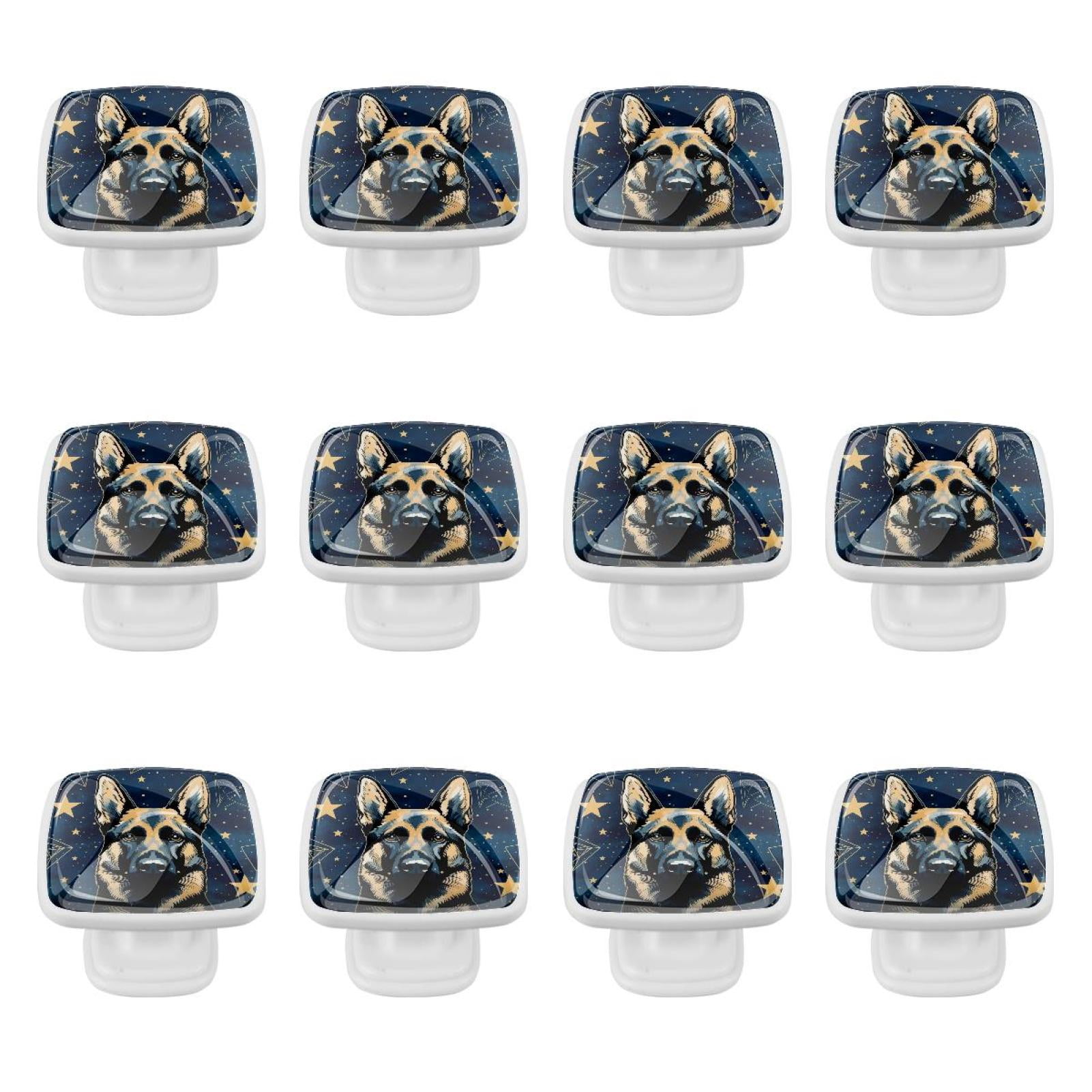 12 Pack Shepherd Dog Kitchen Cabinet Square Knob Cabinet Hardware for ...