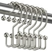NimJoy Shower Curtain Hooks, Metal Rings, Smooth Glide Double Design ...