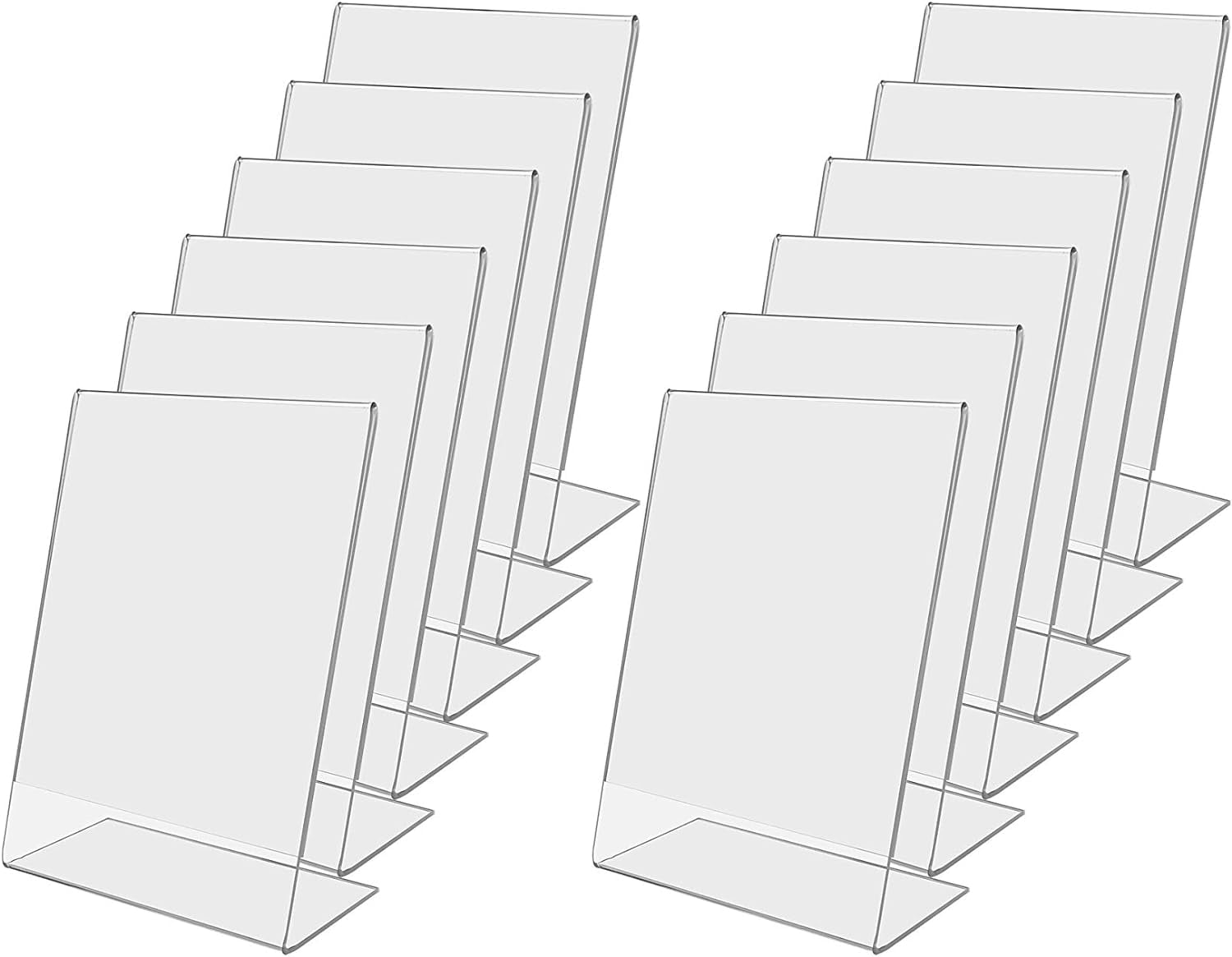 12 Pack Sign Holder For 5" X 7" Printed Media Clear Plastic Side Load ...