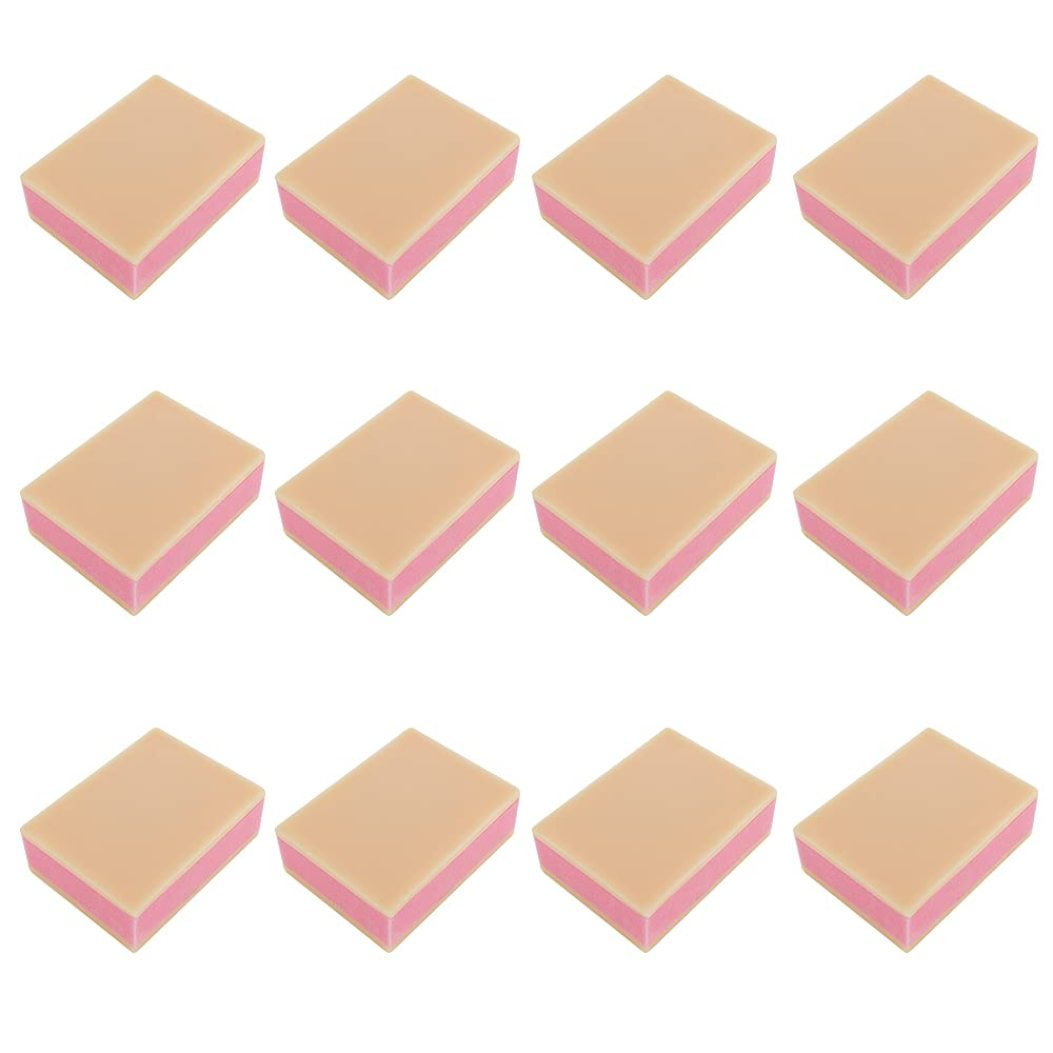 12 Pack Silicone Sponge Human Skin Injection Pad Training Model, Nurse ...