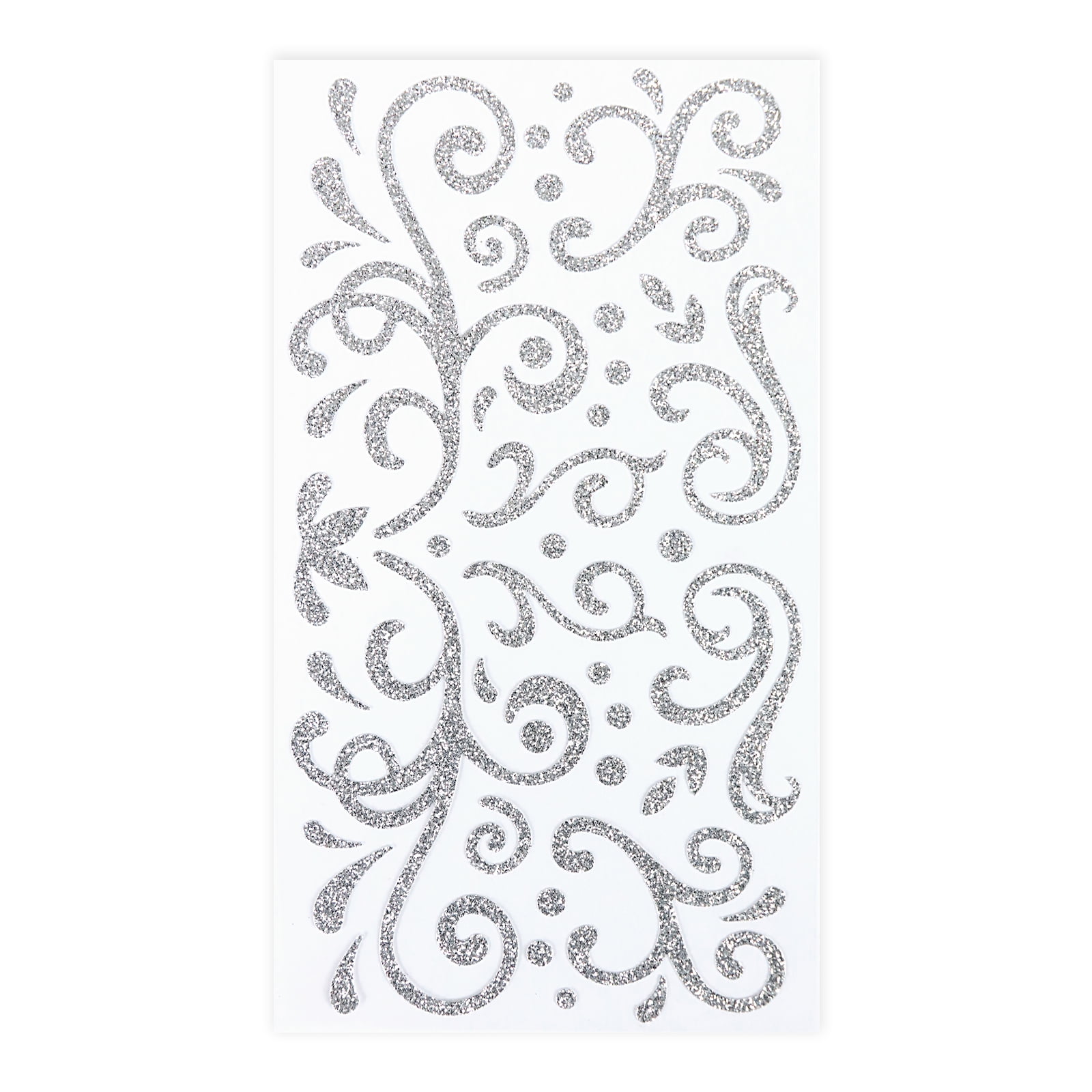 12 Pack: Silver Glitter Swirl Stickers by Recollections™ - Walmart.com