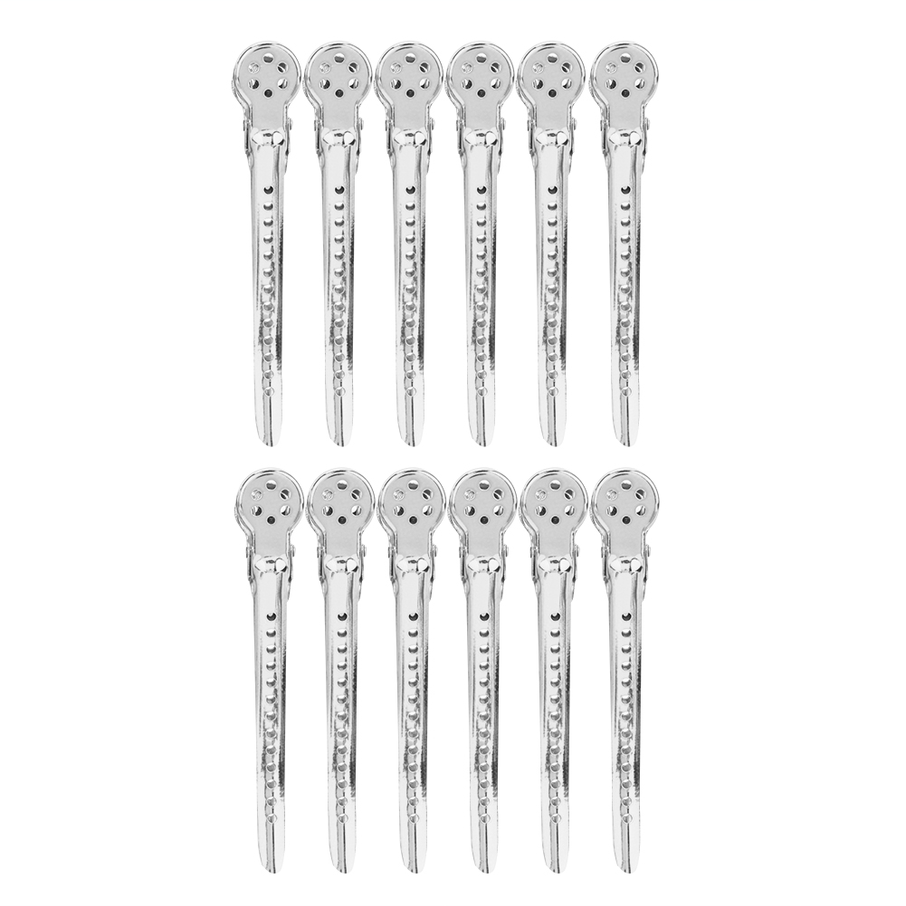 12/Pack Silver Hair Styling Clips - Salon Quality Sectioning Hairpins ...