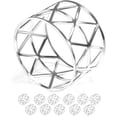 12 Pack Silver Napkin Rings Hollow Design Metal Napkin Holders for ...