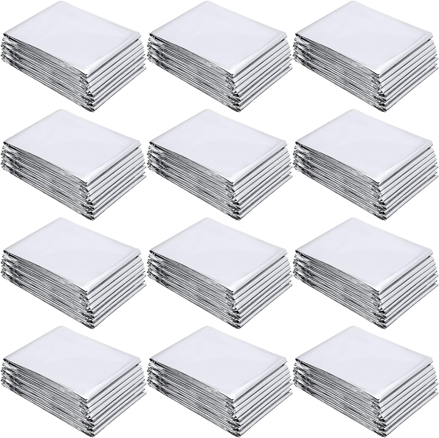 12 Pack Silver Reflective Mylar Film, Garden Greenhouse Covering Foil ...