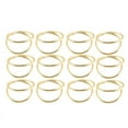 12 Pack Simple Design Napkin Rings Gold for Wedding Thanksgiving ...