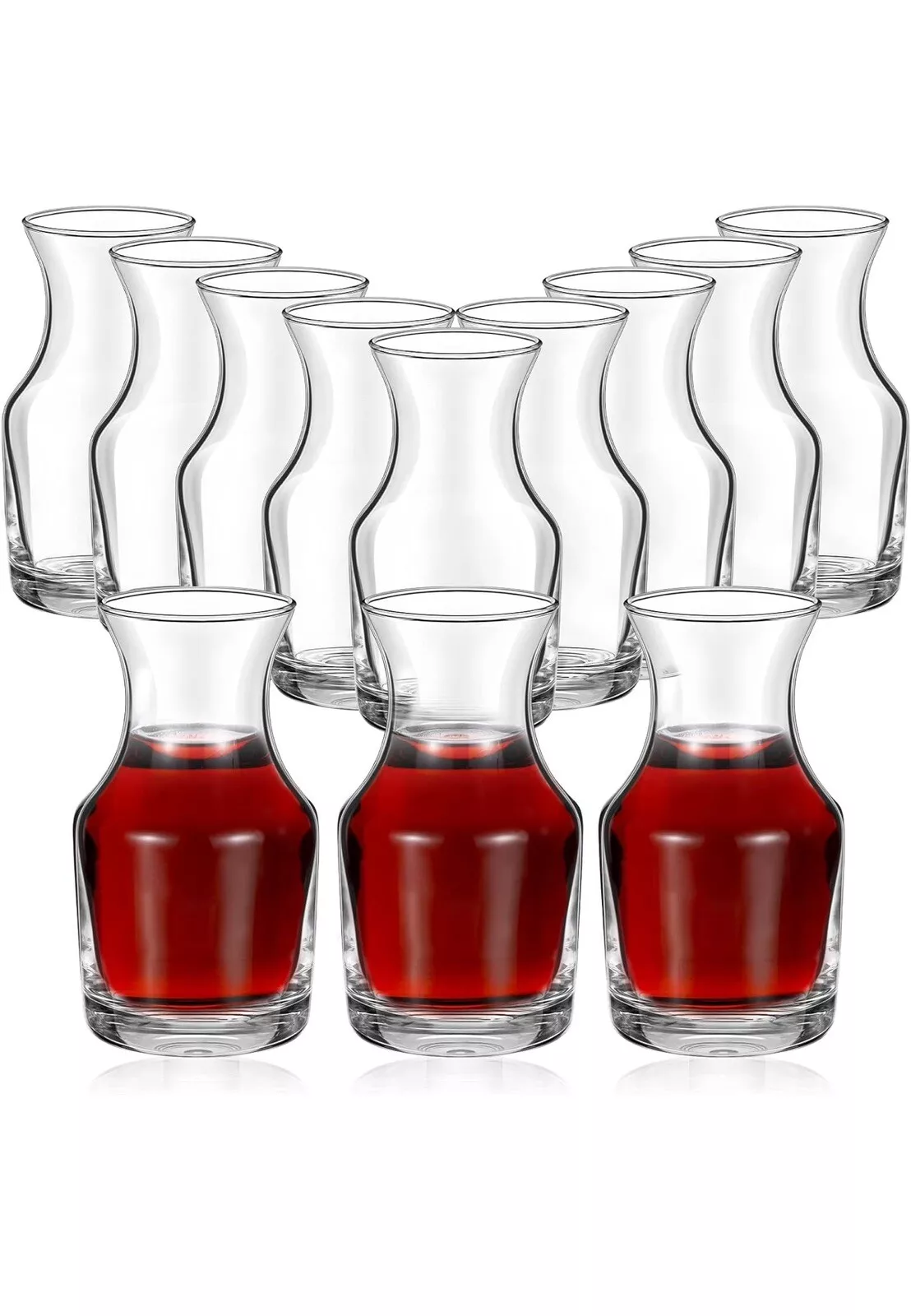 12 Pack Single Serving Wine Carafe Glass Small Mini Cara - Walmart.com