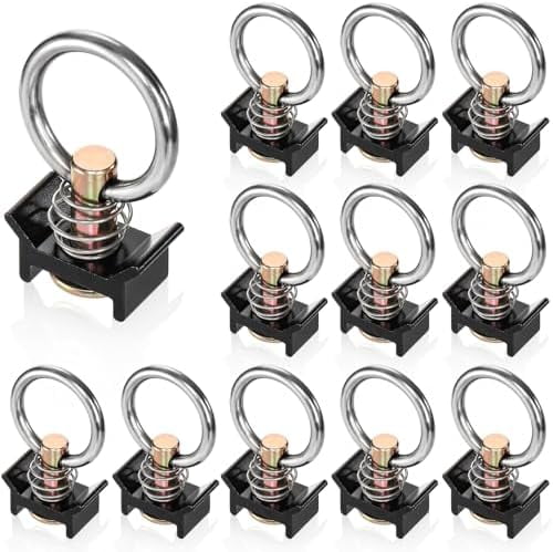12 Pack Single Stud Fitting for L Track, L Track Tie Down O Ring, L ...
