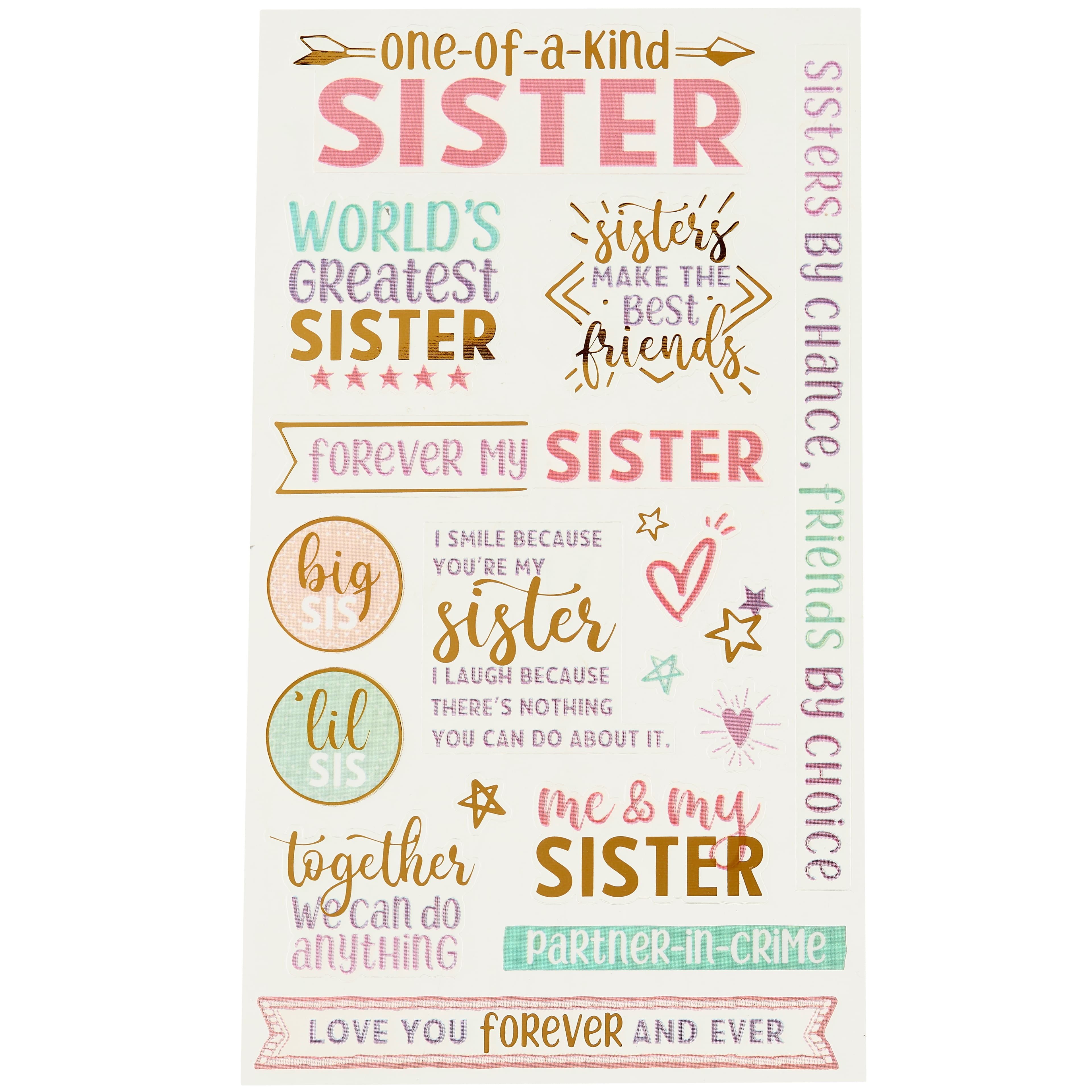12 Pack: Sister Stickers by Recollections™ - Walmart.com