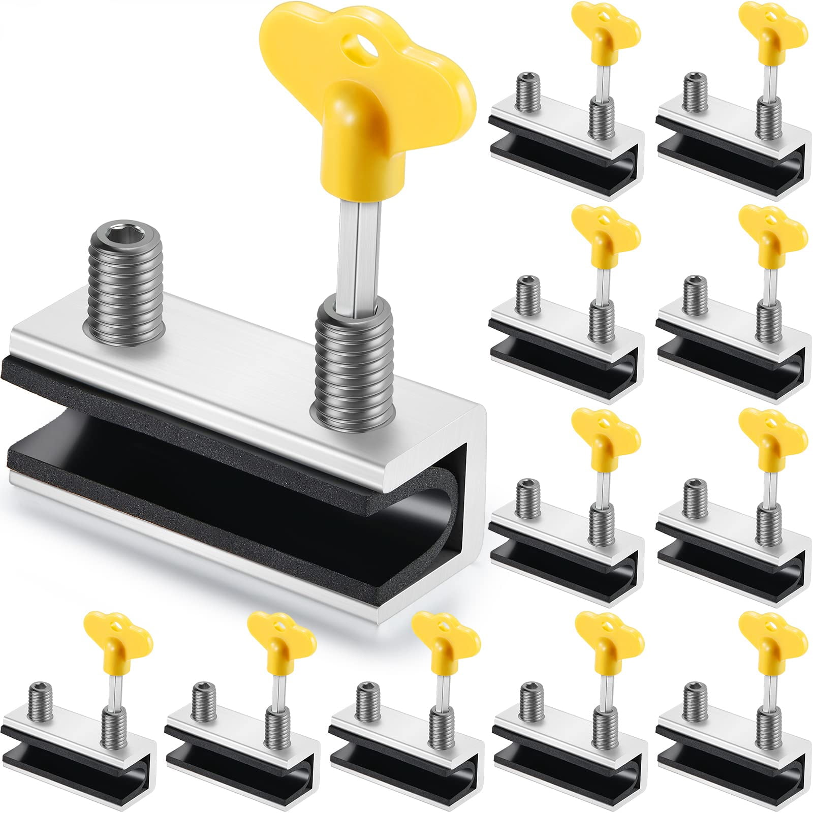 12 Pack Sliding Locks Bulk with Key Security Bars Childproof Stoppers ...