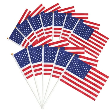 Small Us Flags Mini American Flag On Stick 4" X 6" - Small Mini ...
