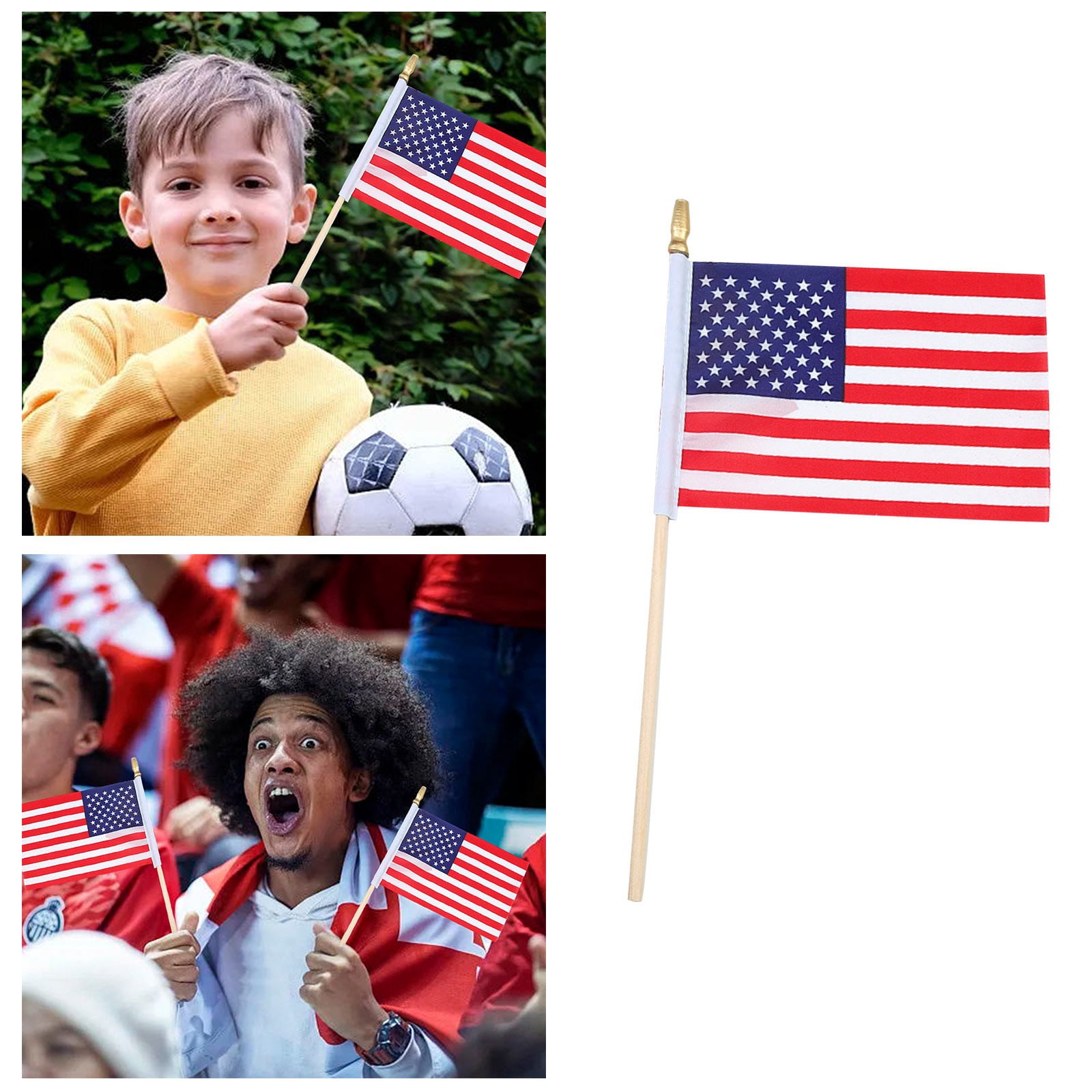 12 Pack Small American Flags on Stick Small US Flags/Mini American ...