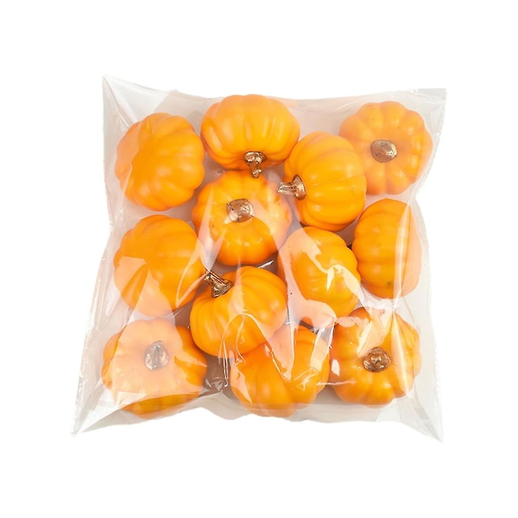 12 Pack Small Artificial Life-like Pumpkin Fall Harvest Mini Pumpkins ...
