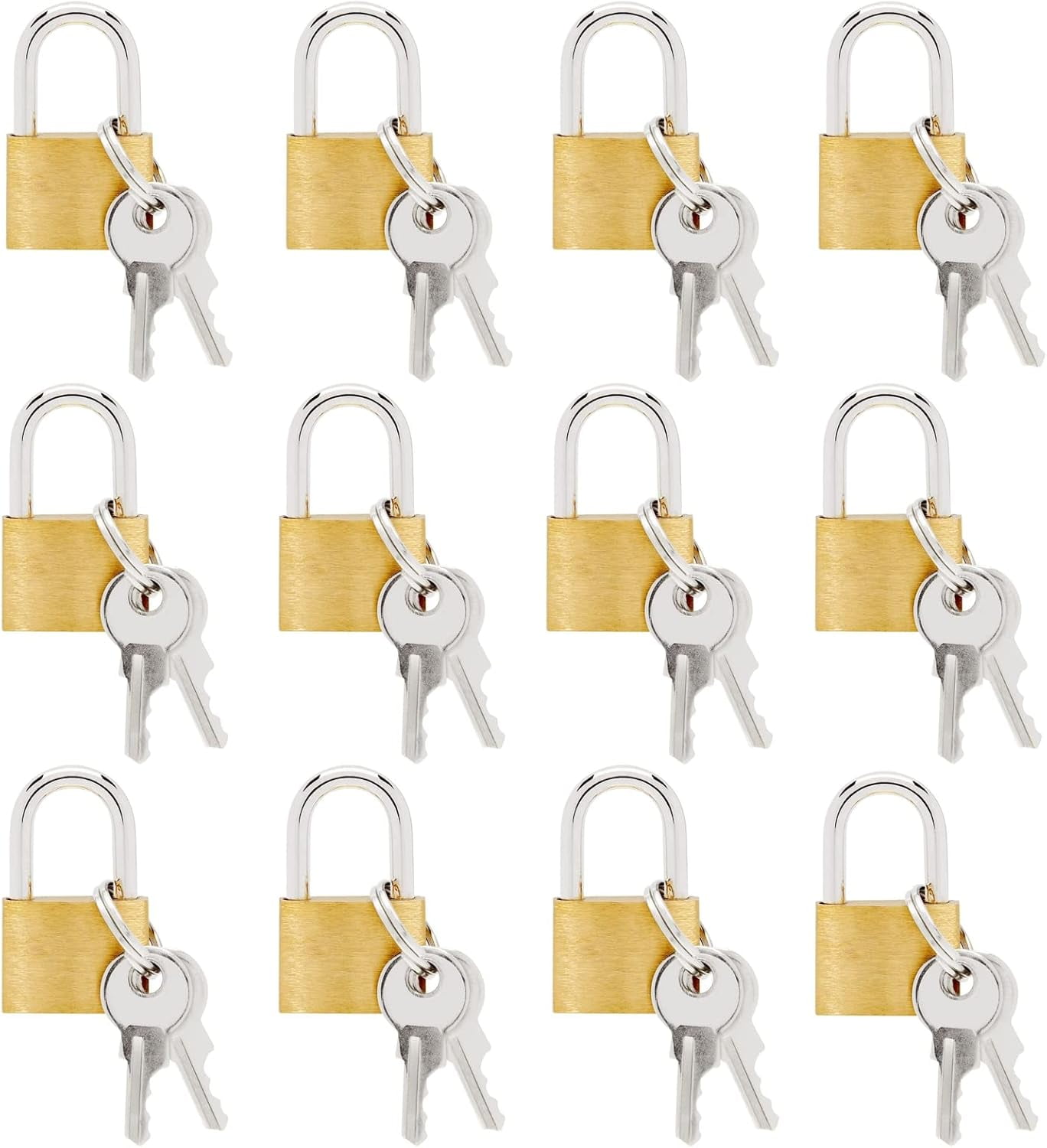 12 Pack Small Luggage Locks with Keys - Mini Padlocks for Lockers ...