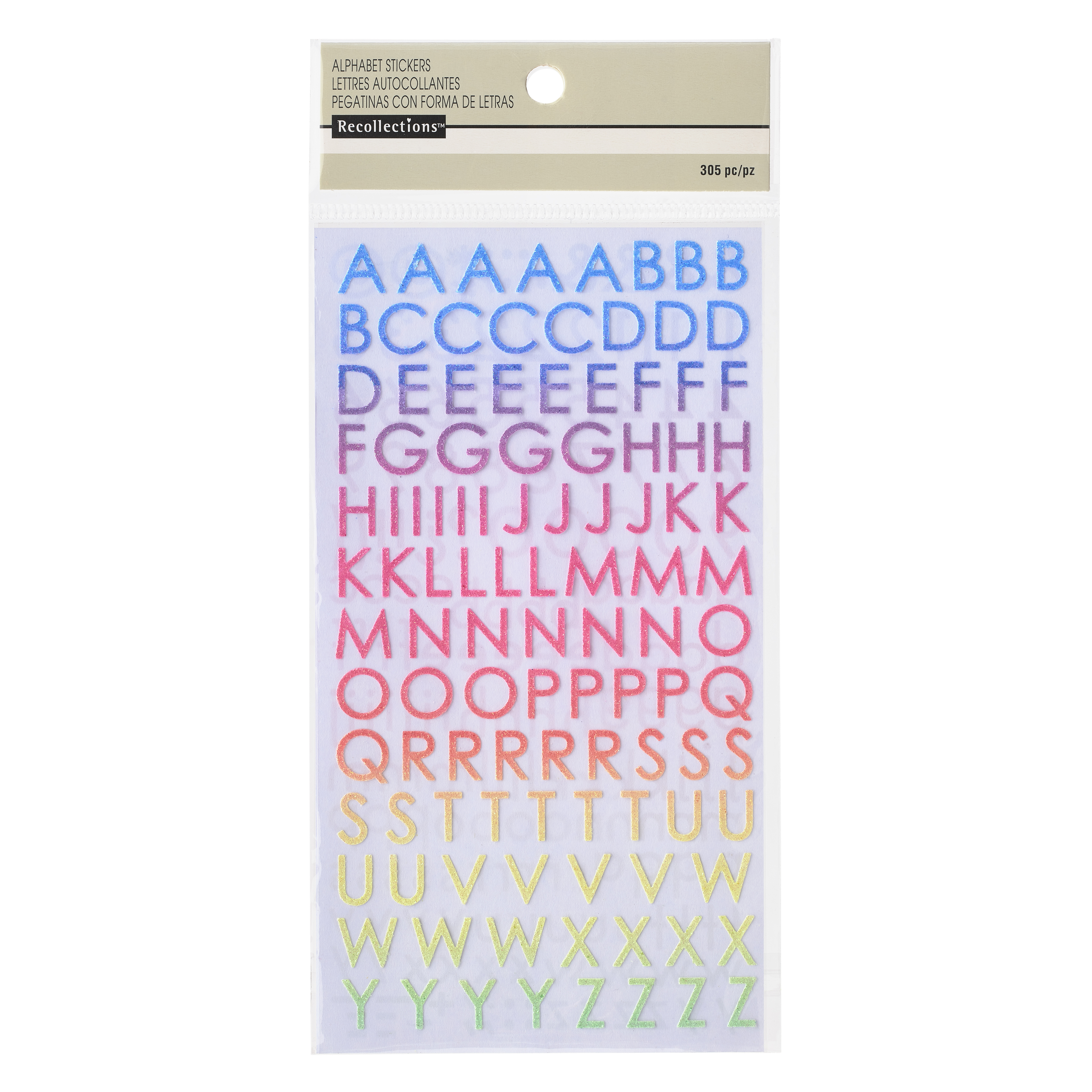 12 Pack: Small Rainbow Glitter Alphas by Recollections™ - Walmart.com