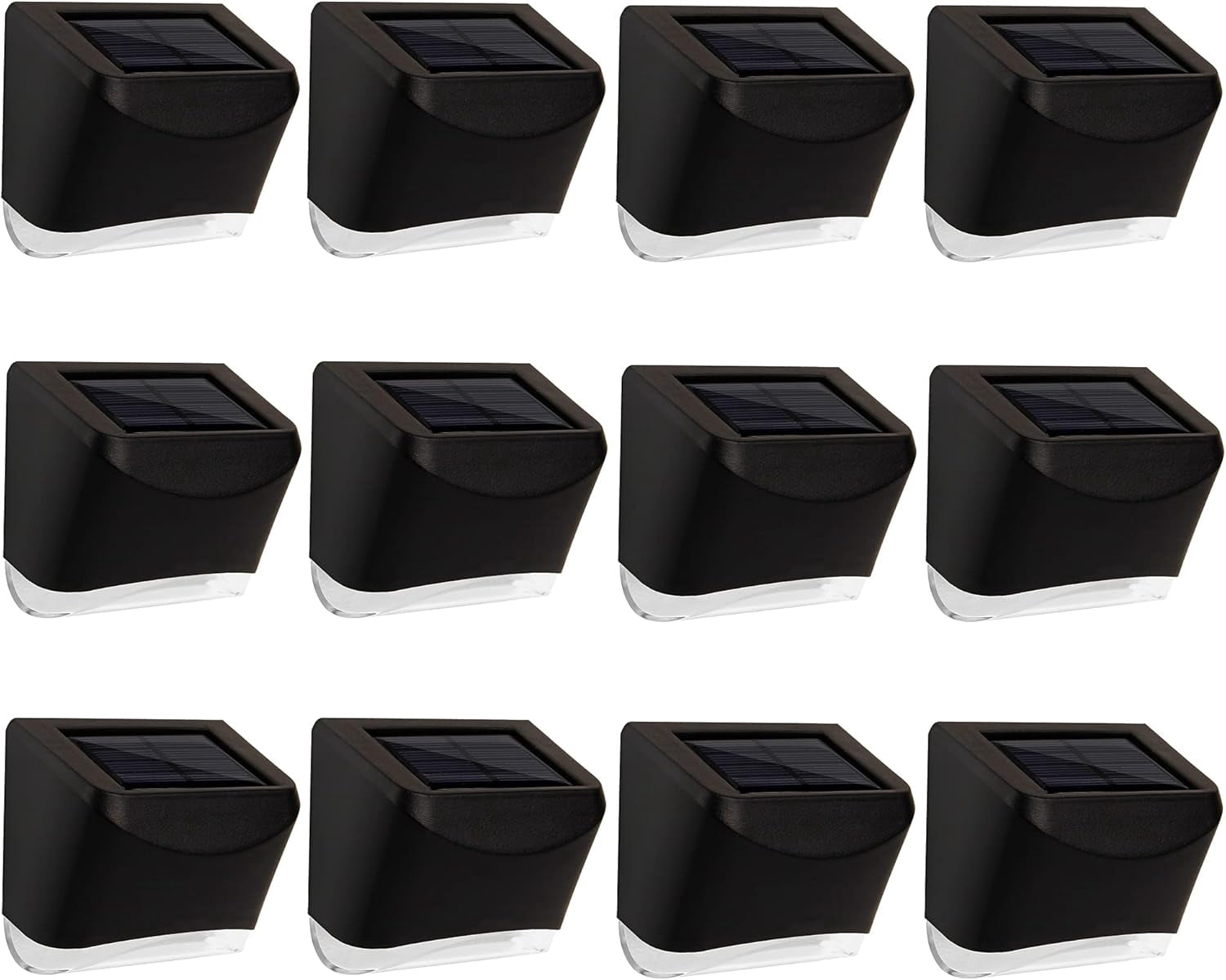 12 Pack Solar Deck Lights, Outdoor Solar Powered Fence Step Lights ...