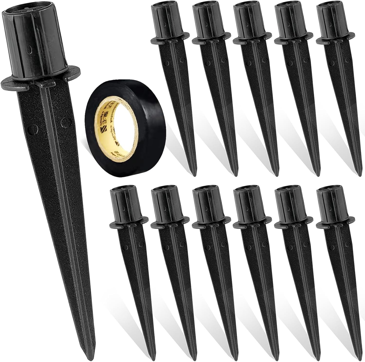 12 Pack Solar Light Stakes Outdoor Lights Replacement Stakes Metal ...