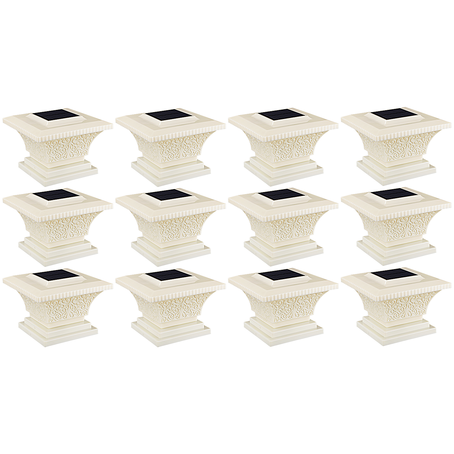 Better Homes & Gardens Solar Powered 4'' x 4'' Post Light, LED Light (4 ...