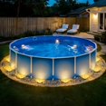12 Pack Solar Pool Lights for Above Ground Pools, LED Outdoor ...