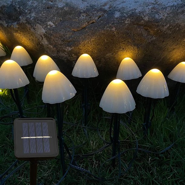 Qishi LED Eco-Friendly Bulb Solar Powered Garden Lights, Plastic Warm ...