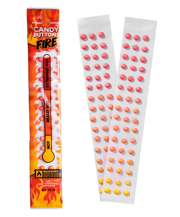 12 Pack Spicy Candy Buttons- Cinnamon candies with three levels of heat ...