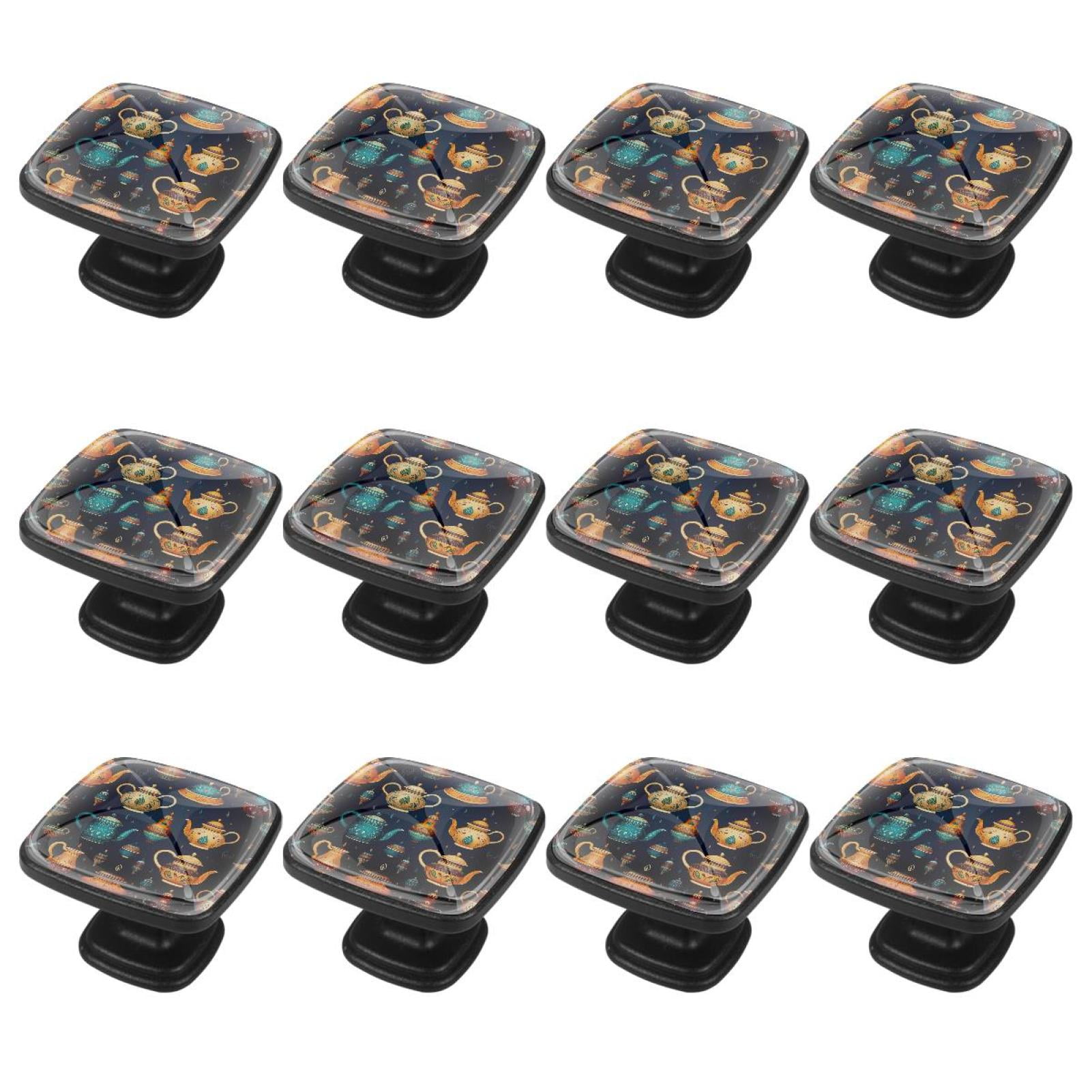 12 Pack Square Kitchen Cabinet Knobs, Arabian Tea Kettle Drawer Pulls ...
