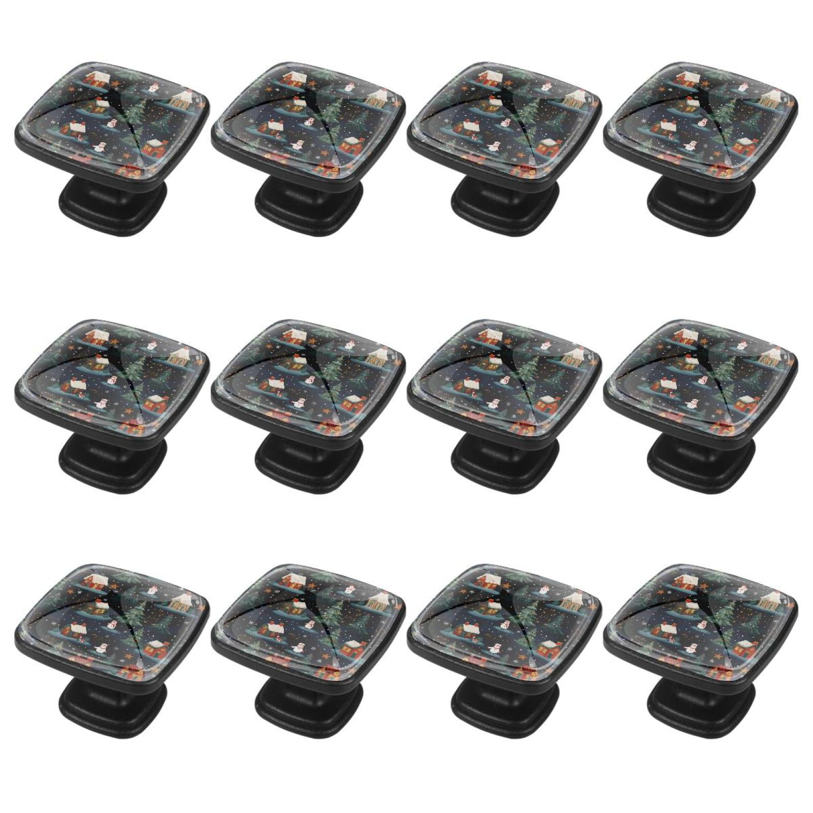 12 Pack Square Kitchen Cabinet Knobs, Christmas Drawer Pulls, Cabinet ...