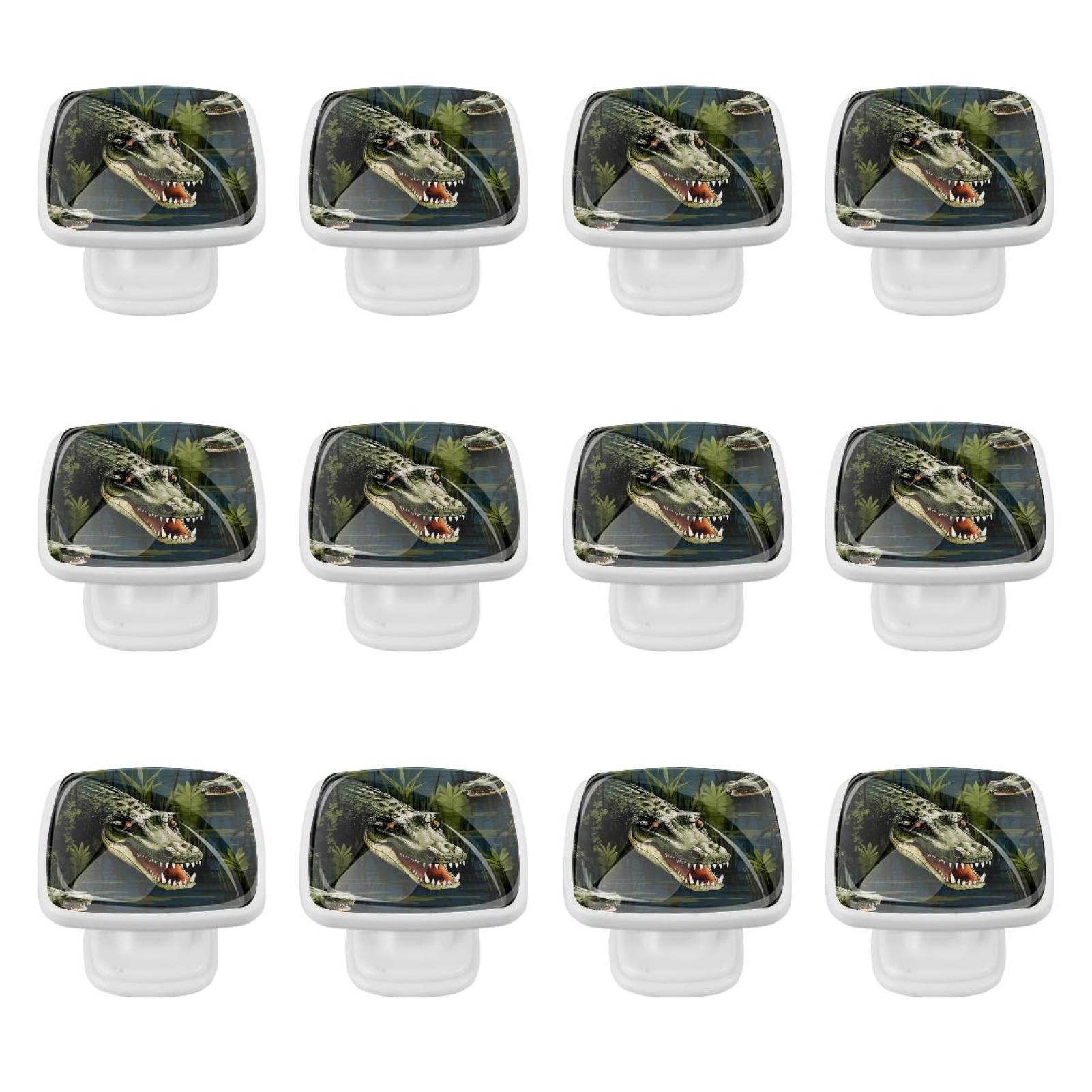 12 Pack Square Kitchen Cabinet Knobs, Crocodile Drawer Pulls, Cabinet ...