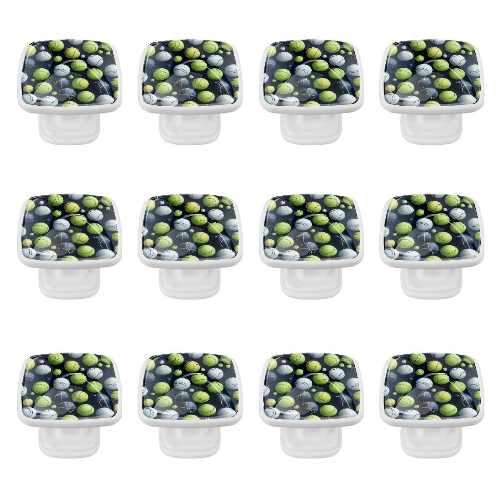 12 Pack Square Kitchen Cabinet Knobs, Tennis Ball Drawer Pulls, Cabinet ...