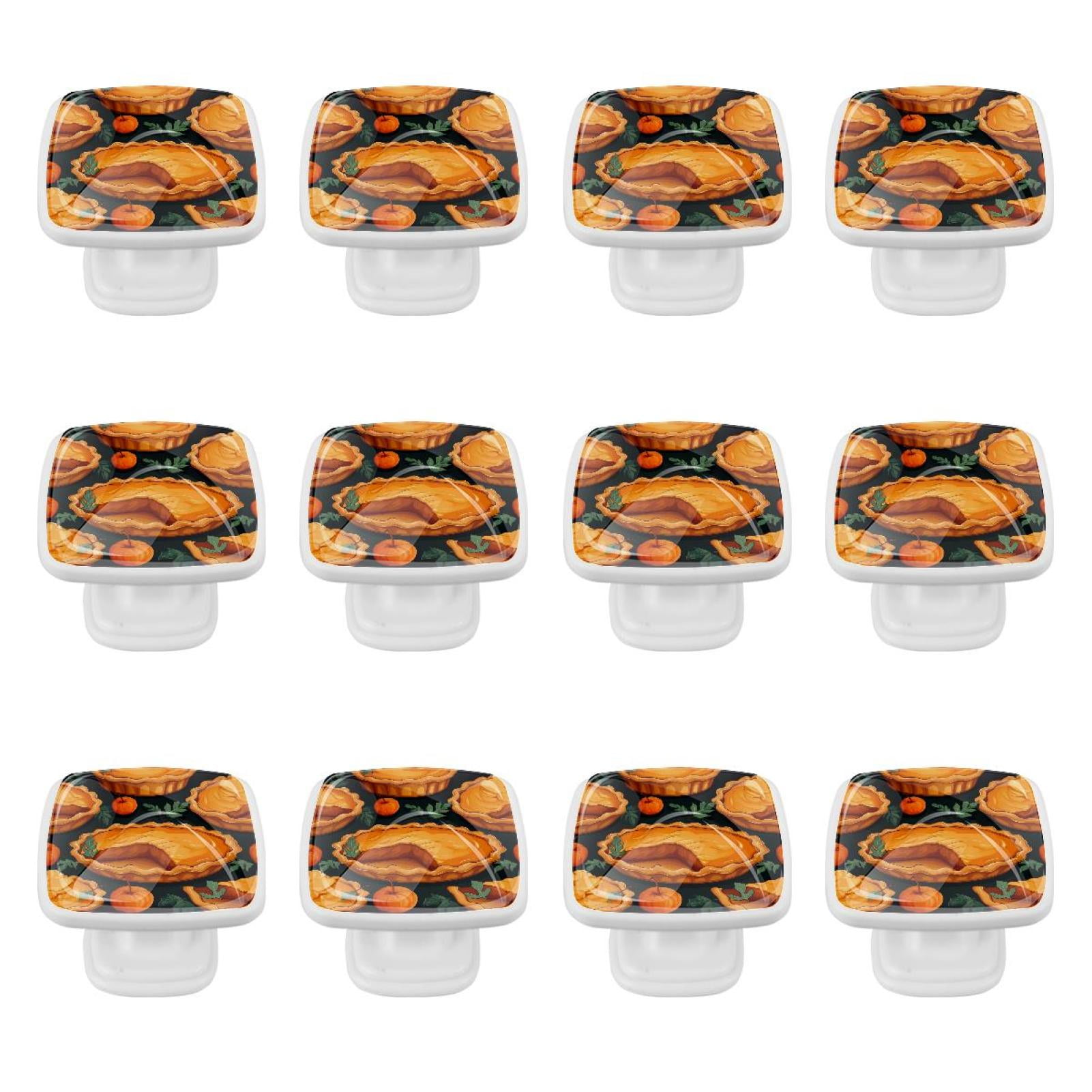 12 Pack Square Kitchen Cabinet Knobs, Thanksgiving Pumpkin Drawer Pulls ...