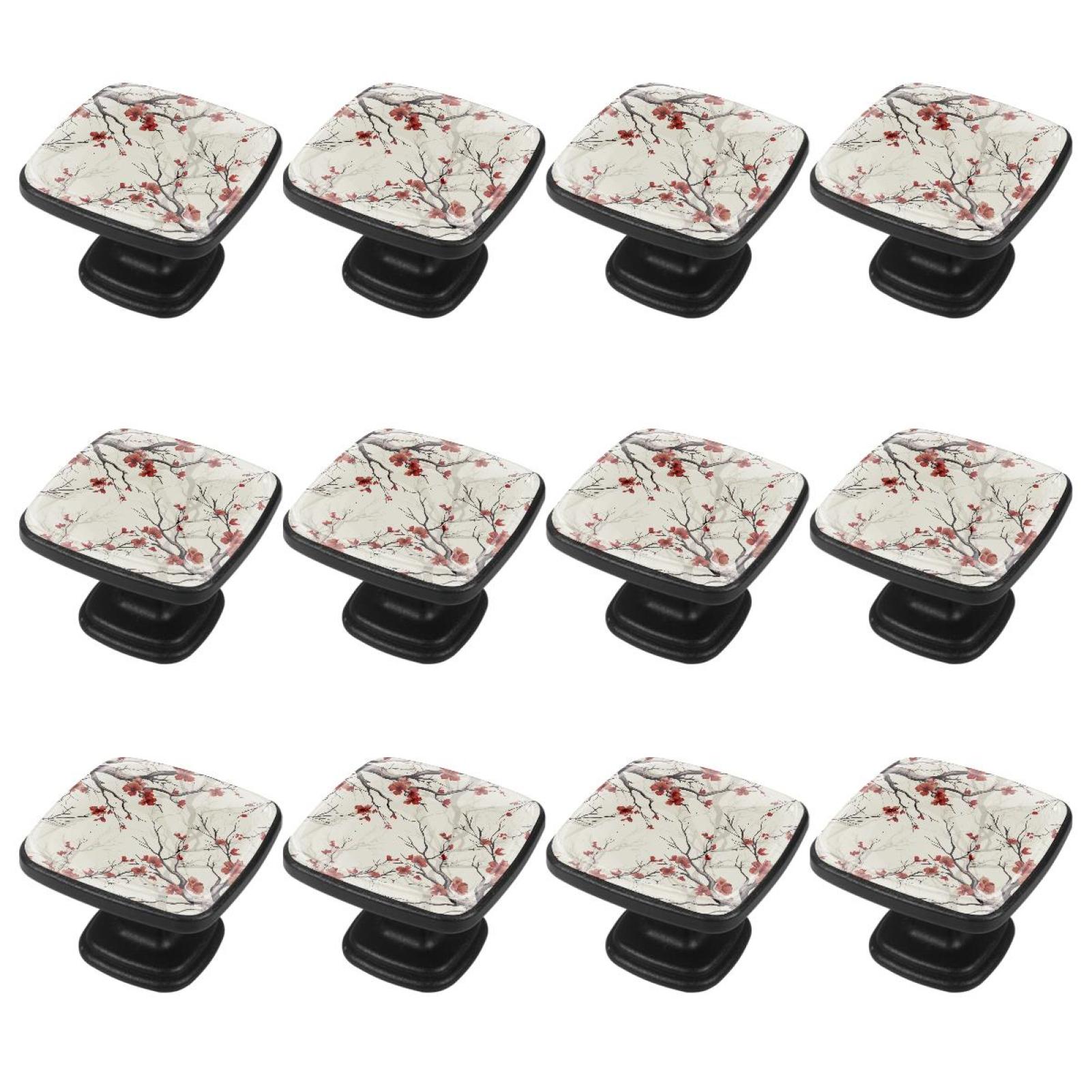 12 Pack Square Kitchen Cabinet Knobs, Tree Drawer Pulls, Cabinet ...