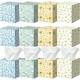 12 Pack Square Tissues Cube Box Travel Facial Tissues Cube Boxes with ...