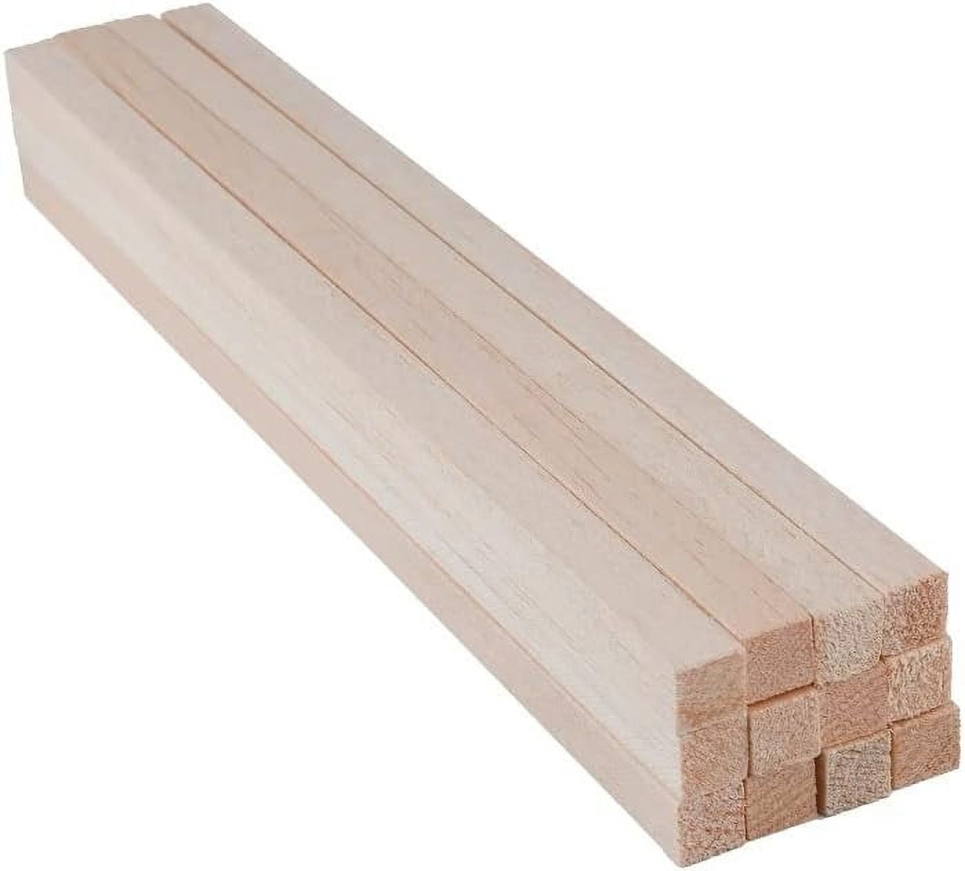 12 Pack Square Wood Dowel Rods 1/2x1/2x12 Inch Wood Sticks Natural Wood ...