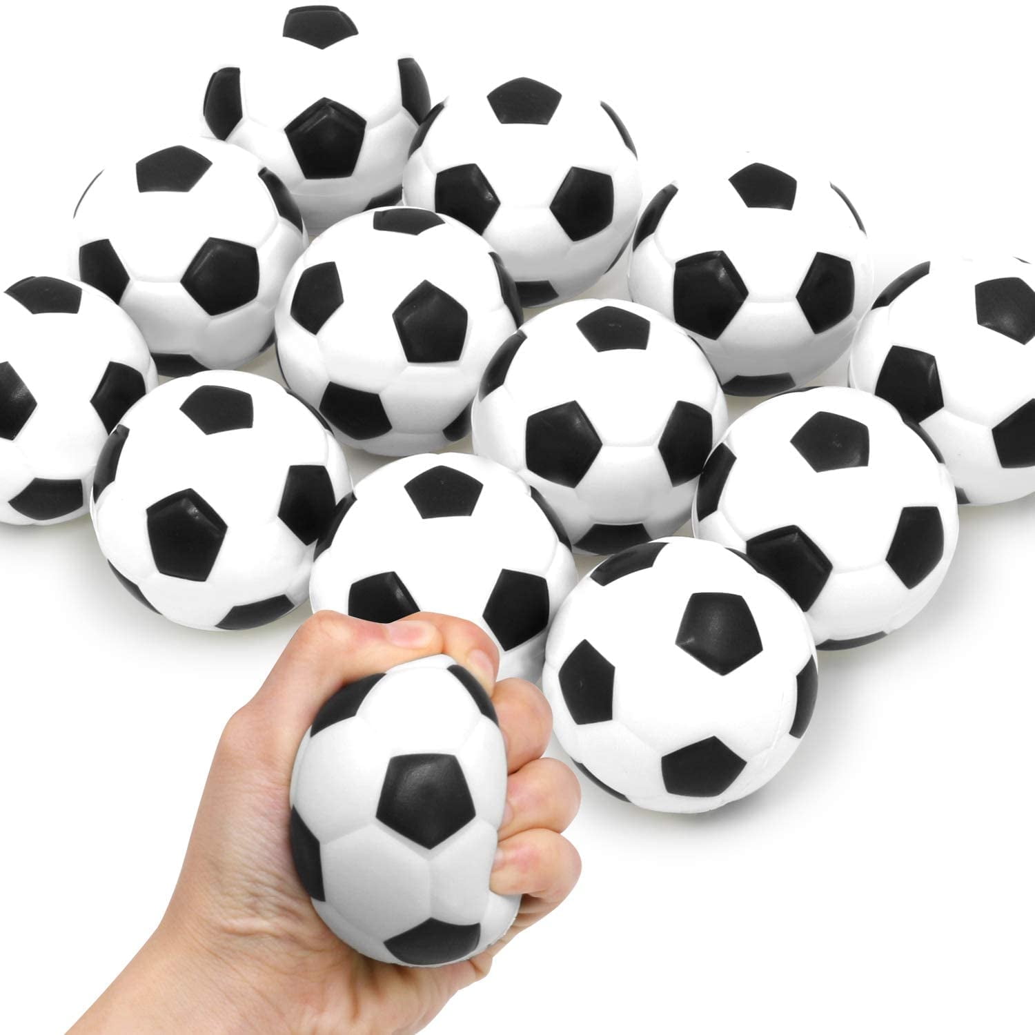 12 Pack Squishy Stress Soccer Balls for Kids - Anti-Stress, Relaxation ...