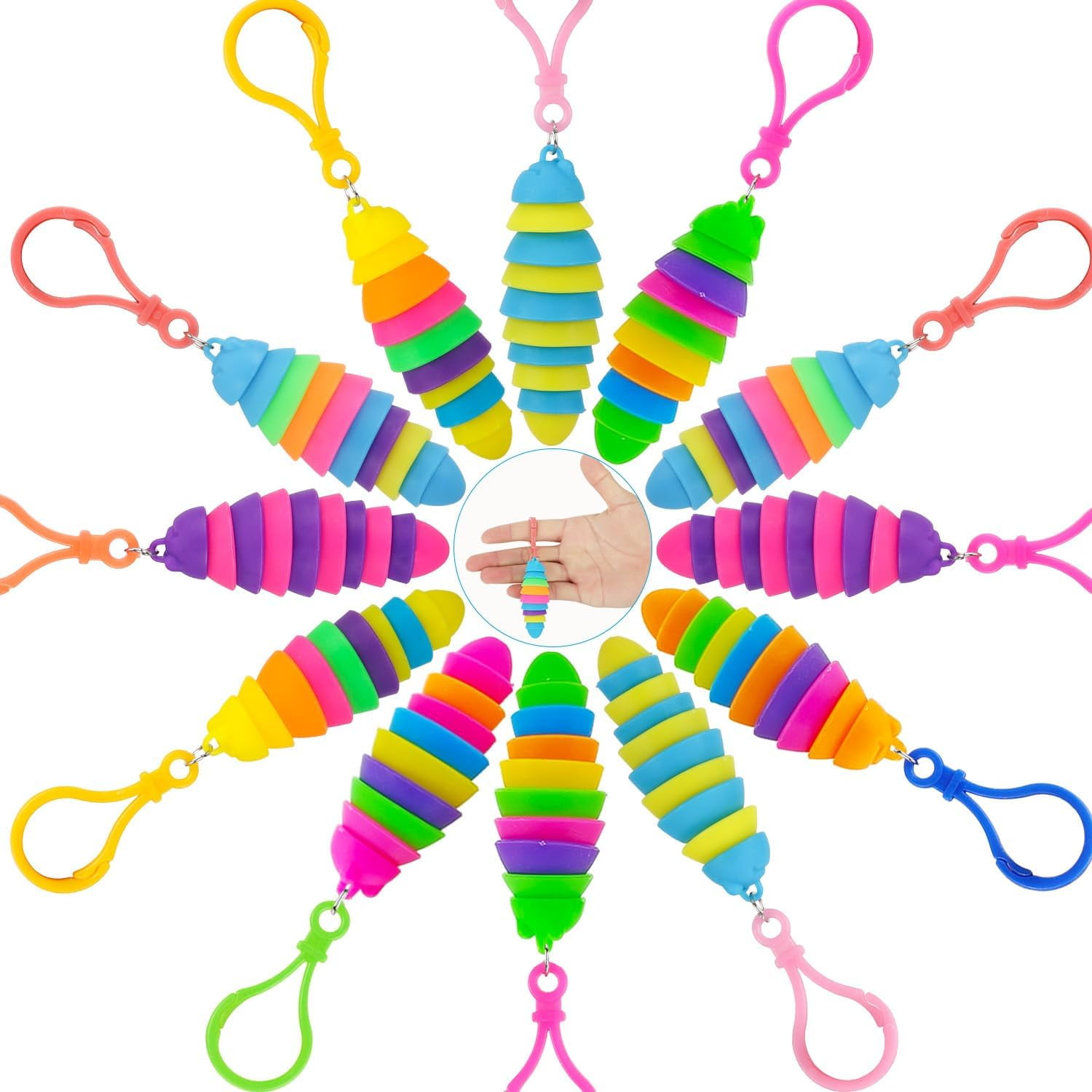 12 Pack Squeeze Toy Set，6 Fidget Peapods，2 Fidget Peanuts，2 Squeeze ...