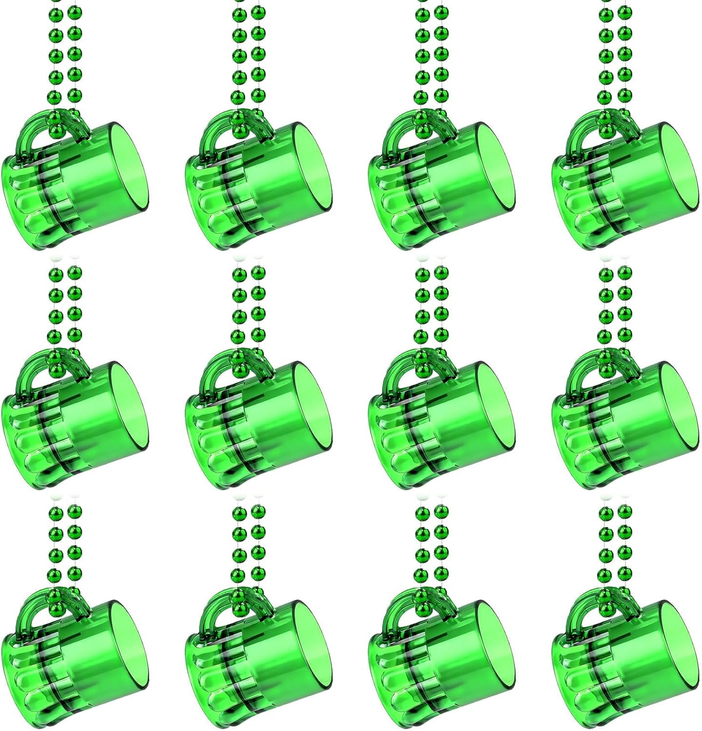 12 Pack St Patricks Day Shot Glasses Necklaces, Green Shot Glasses ...