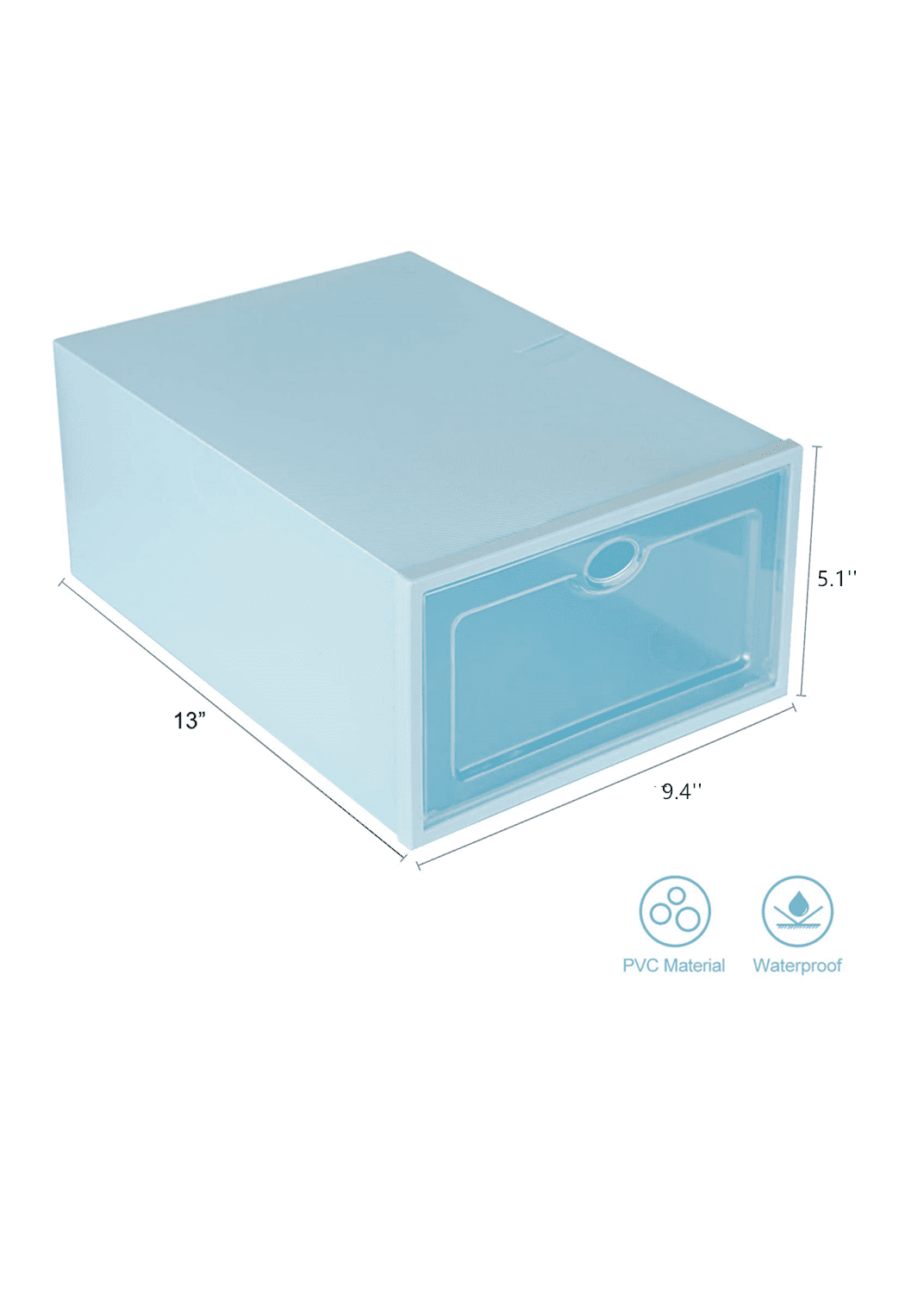 12 Pack Stackable Shoe Boxes Plastic Storage Bins, Sneaker Container ...