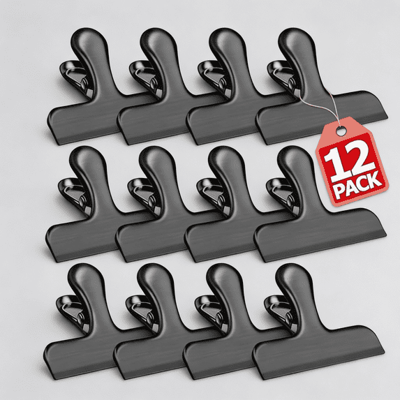 12 Pack Stainless Steel Chip Clips, Bag Clips for Food, Heavy Duty Chip ...