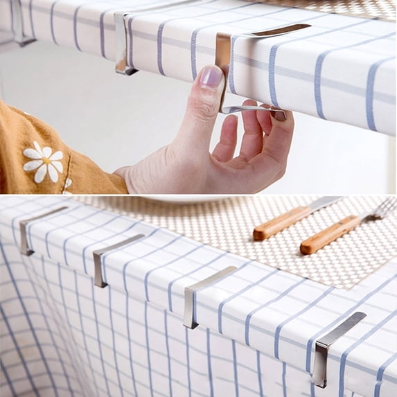 12 Pack Stainless Steel Tablecloth Clips, Rust-Proof Heavy-Duty Table ...