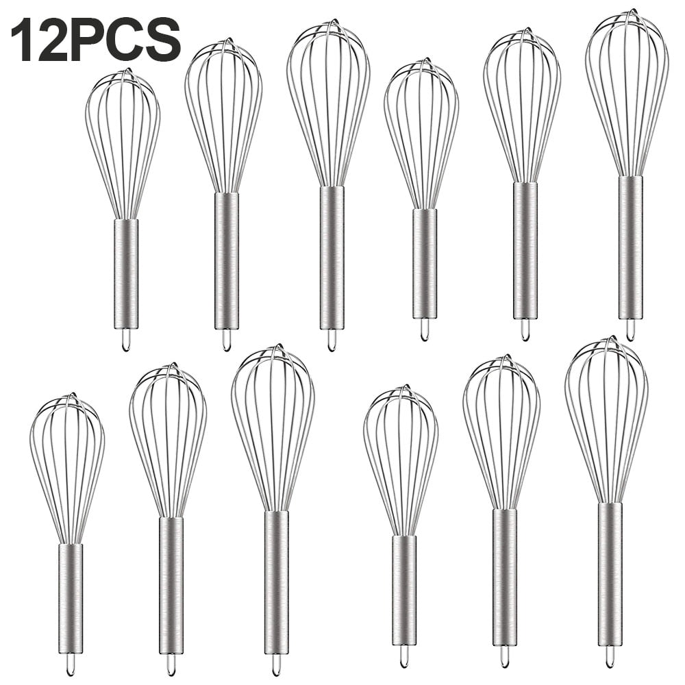 12 Pack Stainless Steel Whisk Set 8/10/12 Inch Kitchen Balloon Whisks ...